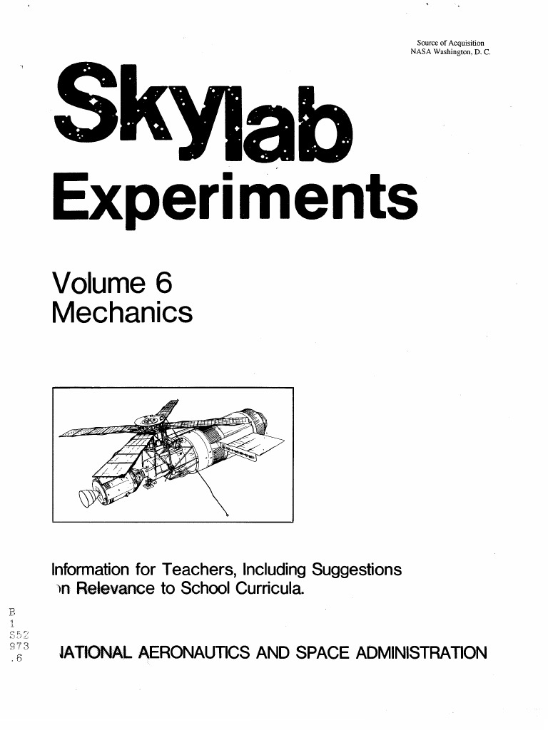Skylab Experiments. Volume 6 Mechanics | PDF | Gravity | Force