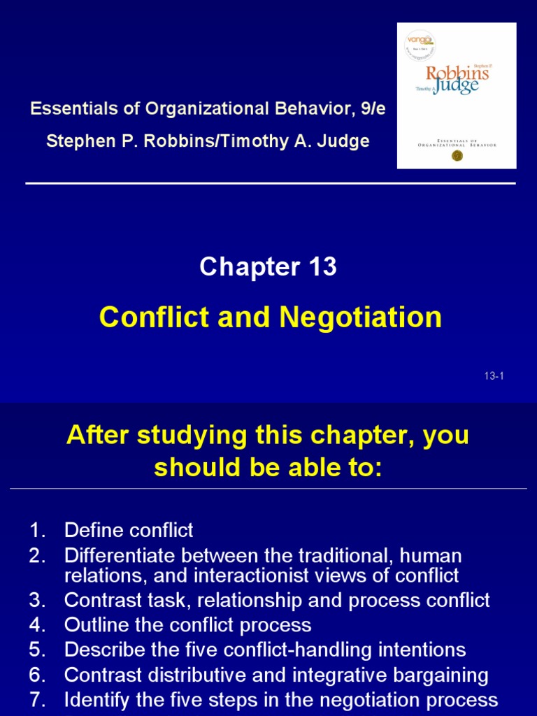 Chapter 13 - Conflict & Negotiation | Download Free PDF | Negotiation | Neuropsychological ...