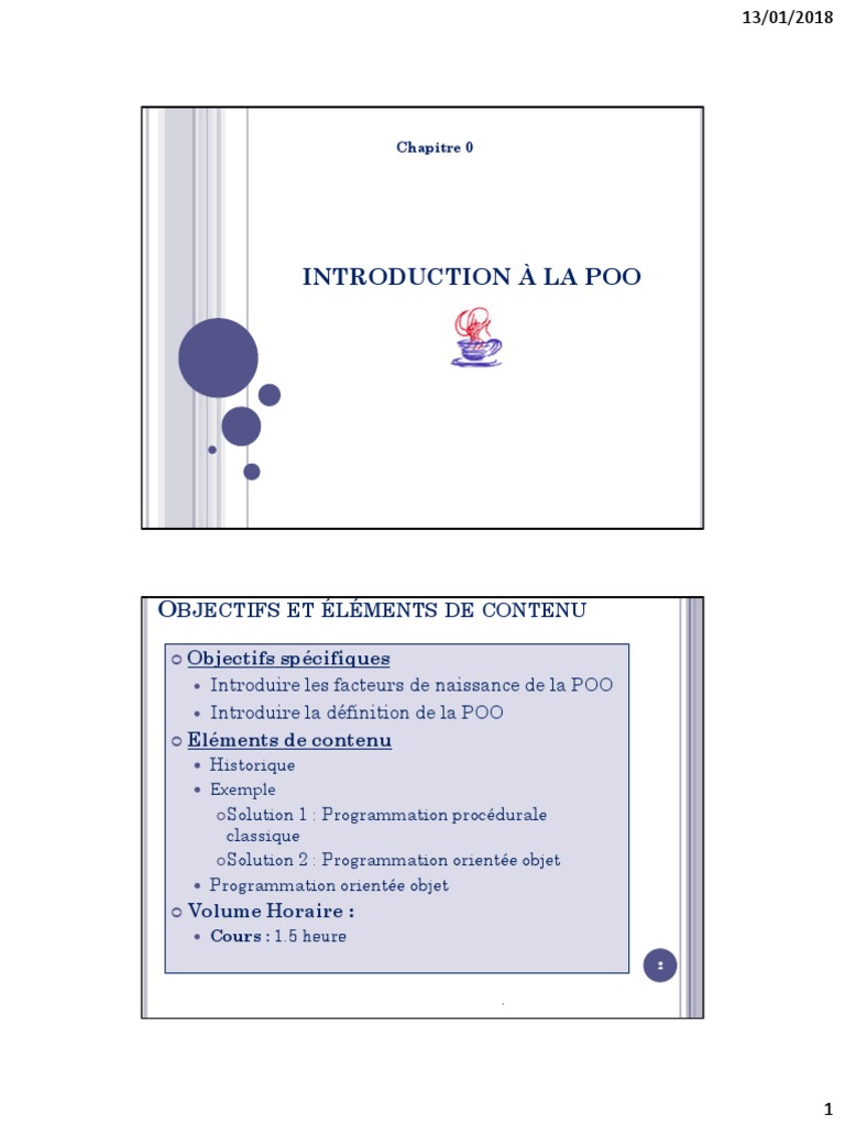 Chapitre Java | PDF | Programmation orientée objet | Programmation informatique