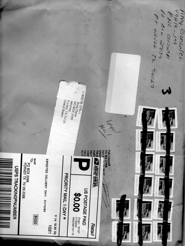 Amy Gonzalez Letter From Prison - 011020 Part 1 | PDF