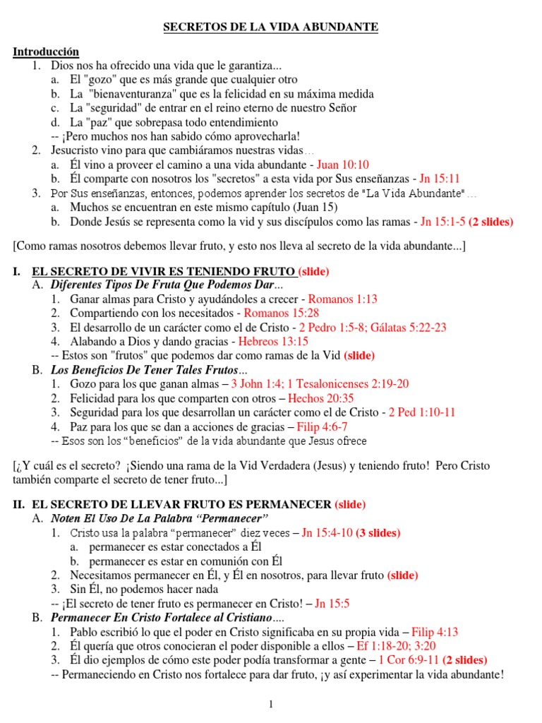 Secretos de La Vida Abundante | PDF | Cristo (título) | Amor