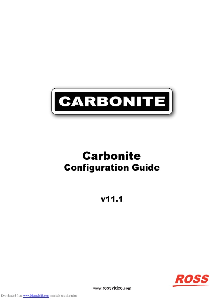 Ross Carbonite Manual | PDF | Usb | Trademark
