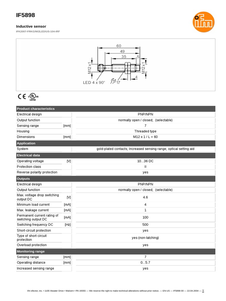 If5898 00 - en Us | PDF | Bipolar Junction Transistor | Sensor