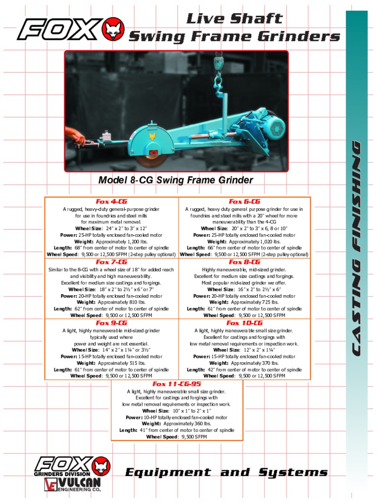 Flyer-Live Shaft Swing Frame Grinder-Jun-2007-01 | PDF | Belt ...