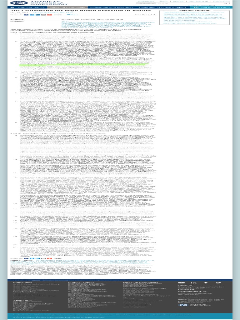 Hypertension Guidelines Pdf Hypertension Cardiology