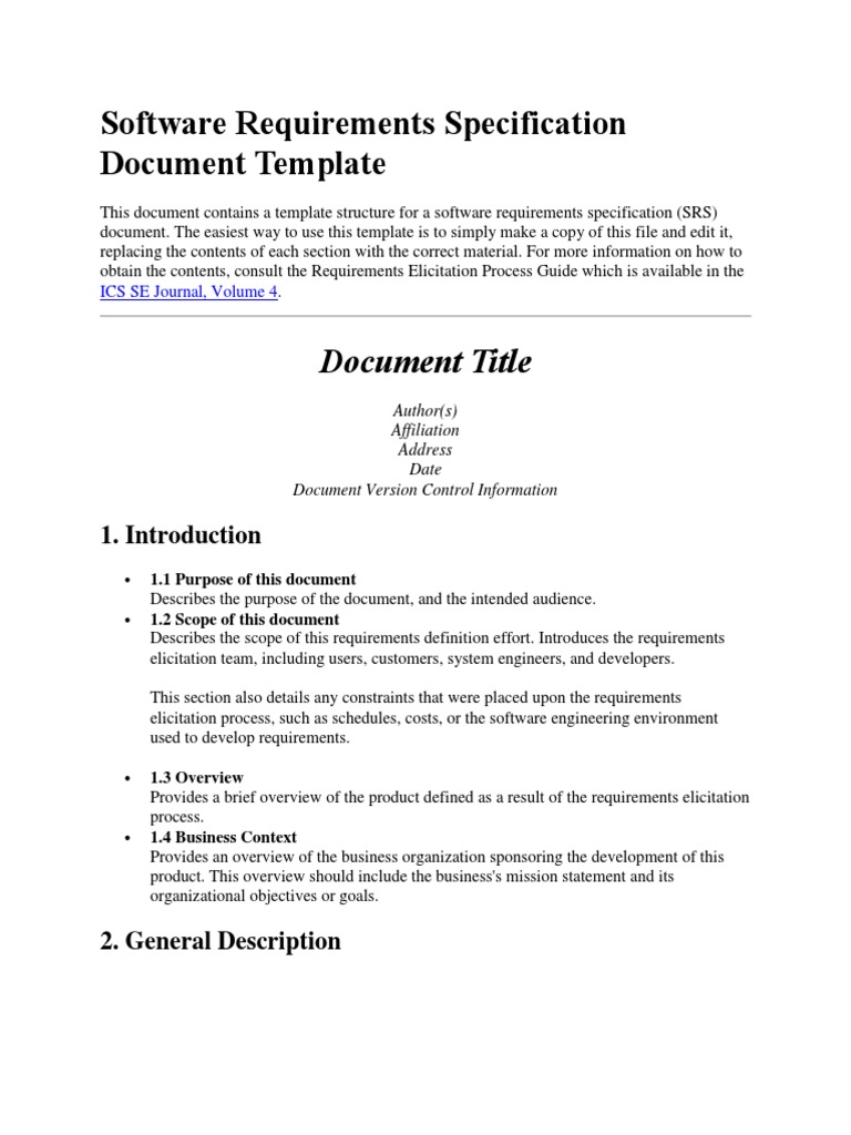 03 Srs Template Annuxure B 03dec18 Pdf Class Computer Programming Inheritance Object 