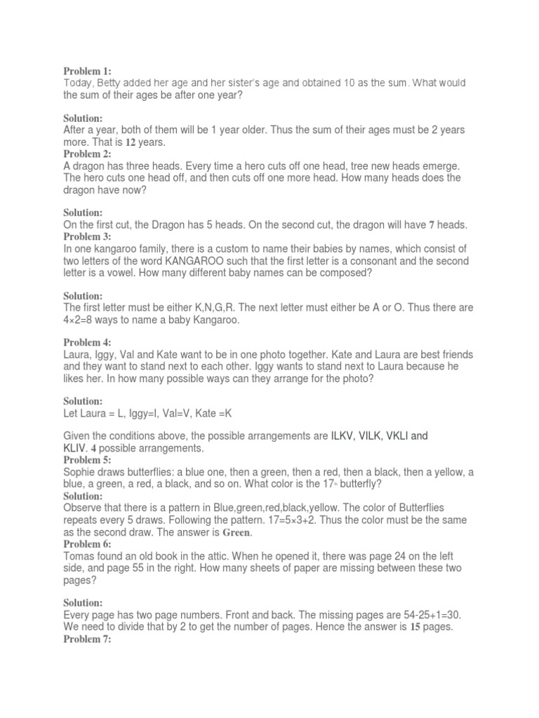 Mtap Reviewer Word Problems | PDF | Languages | Language Arts & Discipline