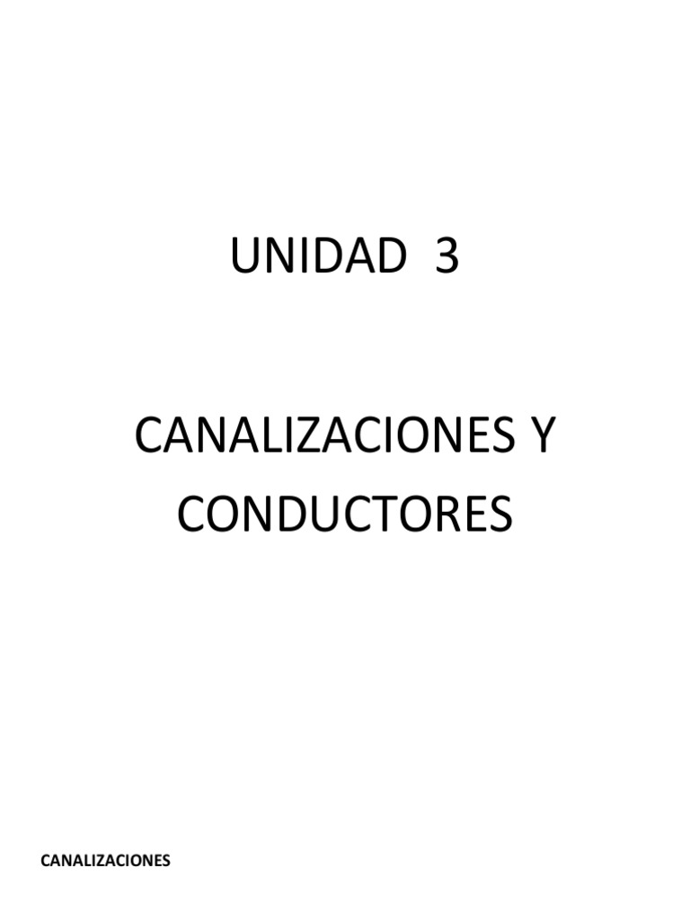 UNIDAD 3 Canalizaciones | PDF | Tubería (transporte de fluidos) | Rieles