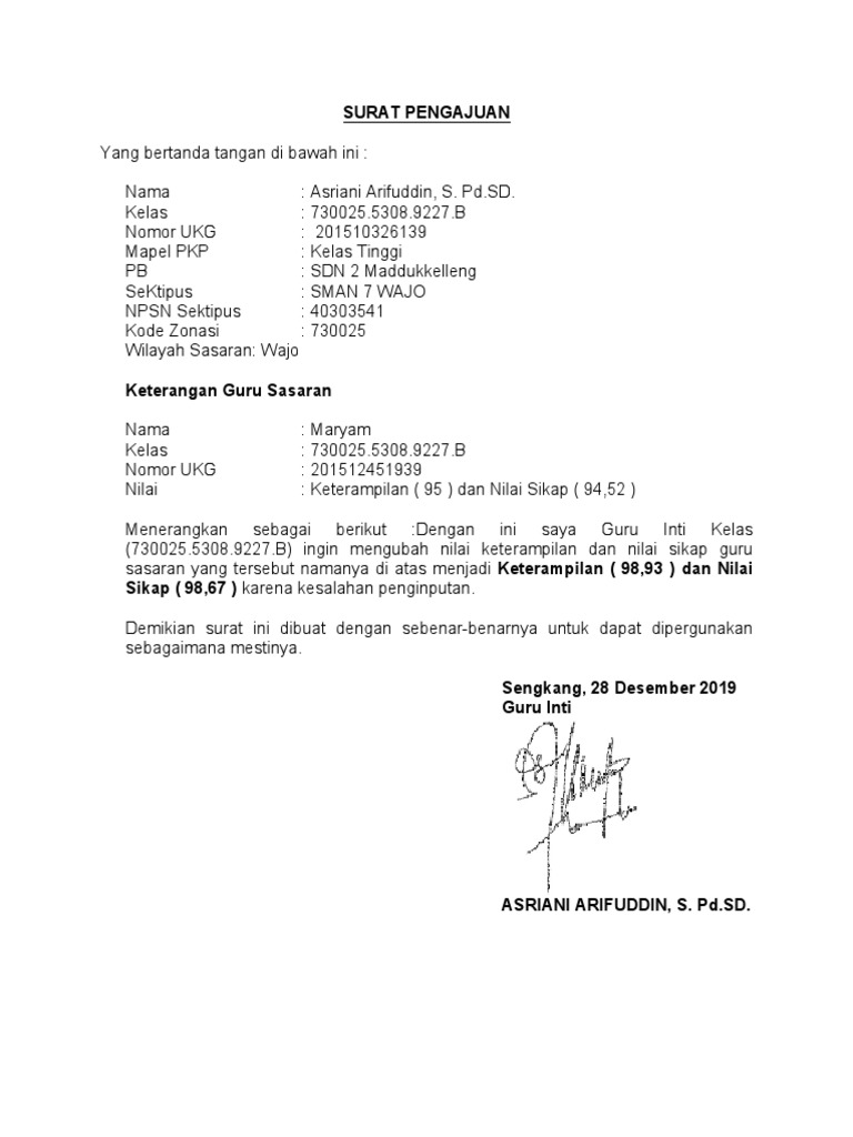 Surat Pengajuan PDF | PDF