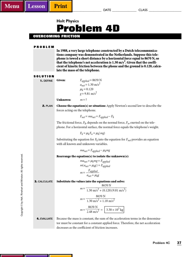 Friction Problems | PDF | Friction | Force