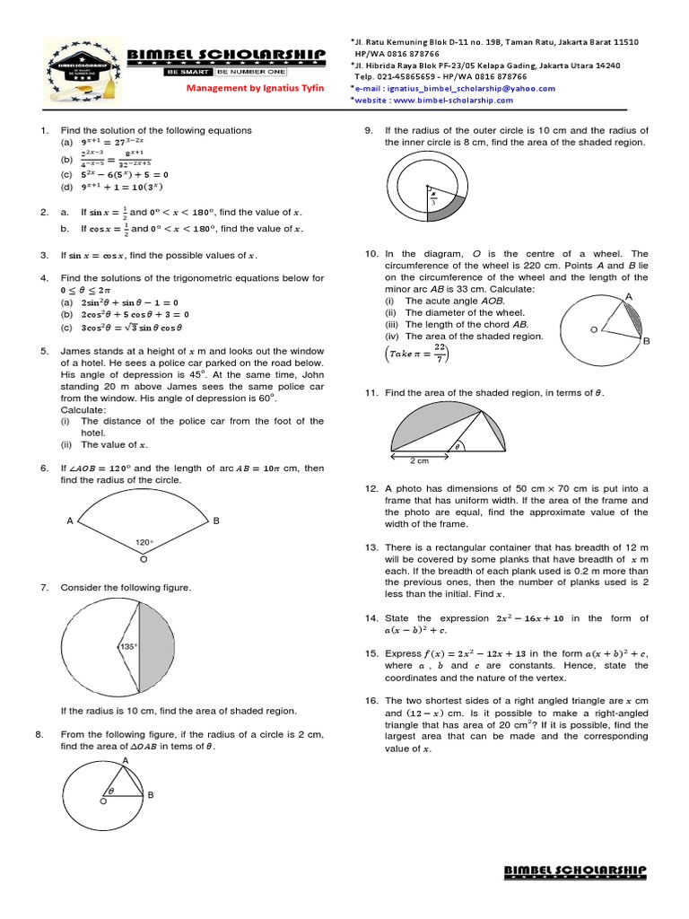 Sjii | PDF | Area | Circle