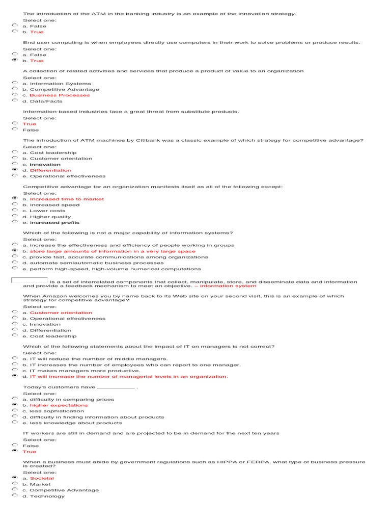 Competitive Advantage Strategies in IT | PDF | Competitive Advantage ...