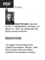 Albert Einstein: A Brief Biography | PDF | Albert Einstein ...