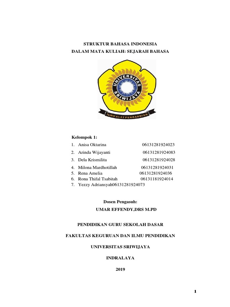 Struktur Bahasa Indonesia | PDF