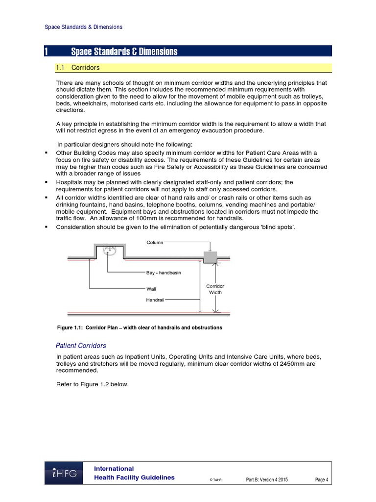iHFG Part C Space Standards Dimensions | PDF | Accessibility | Health Care