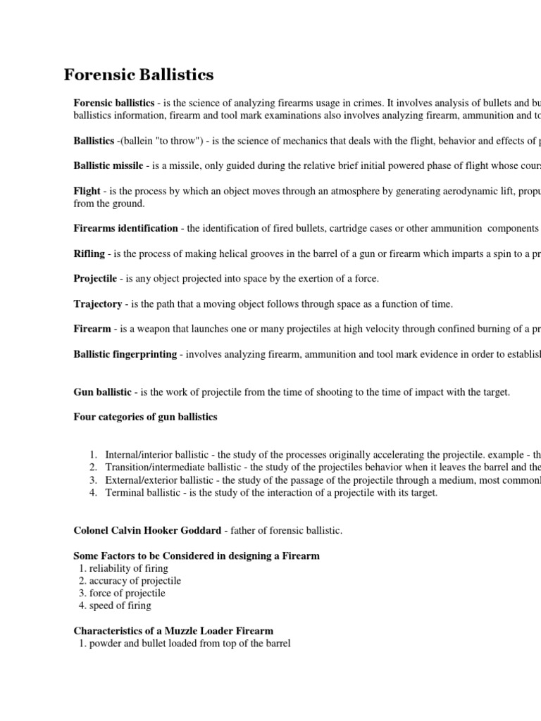 Forensic Ballistics | PDF | Cartridge (Firearms) | Gun Barrel