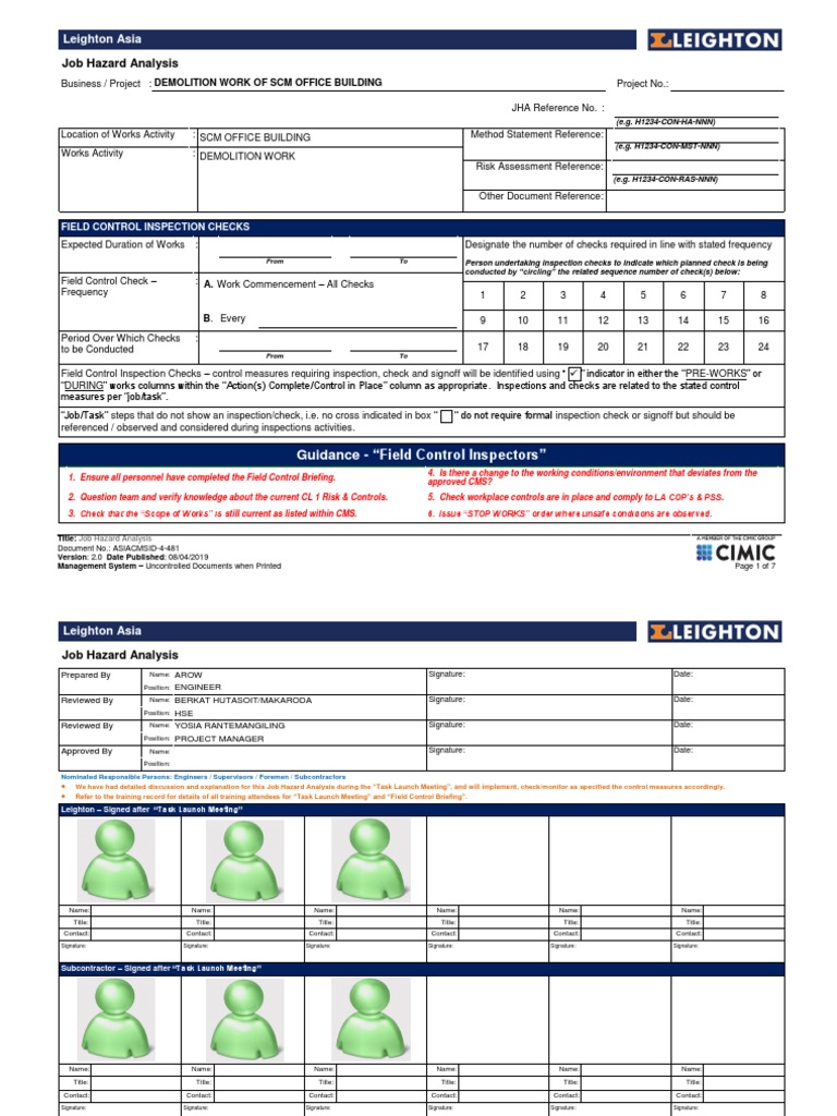 Jha DEMOLITION SCM | PDF | Risk Assessment | Risk