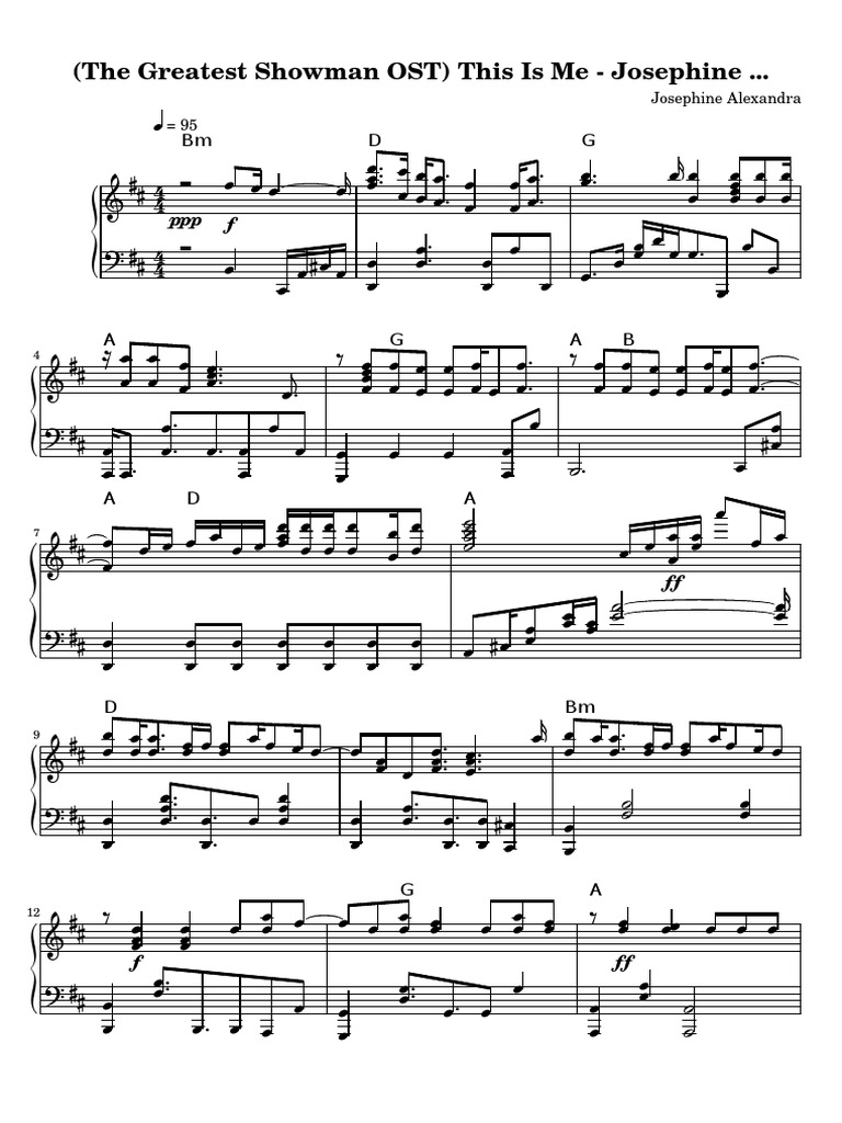 (The Greatest Showman OST) This Is Me - Josephine Alexandra - Piano ...