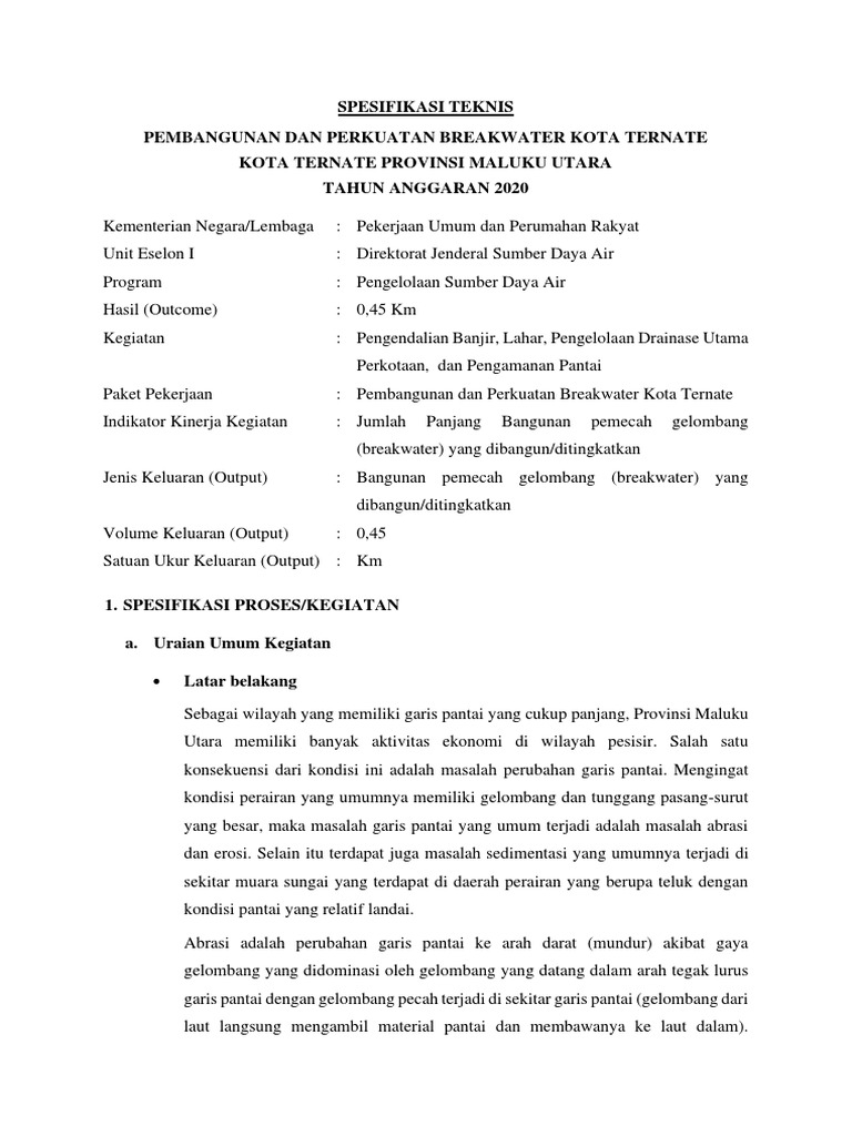 Spesifikasi Teknis | PDF | Griya & Taman | Teknologi & Rekayasa