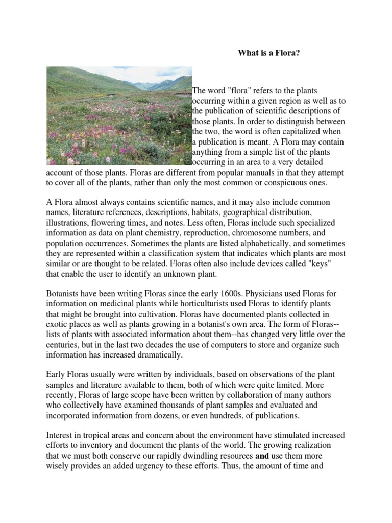 What Is A Flora | PDF | Flora | Plants