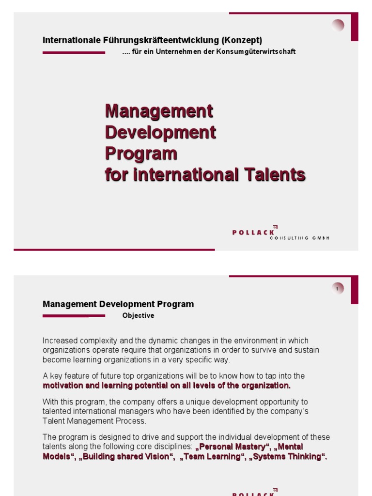 Management Development Program | PDF
