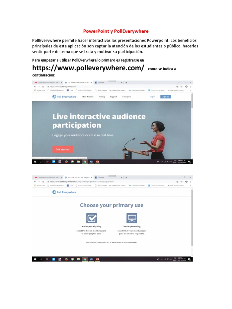 Tutorial Powerpoint y Polleverywhere | PDF | Microsoft PowerPoint ...