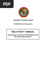 Field Study - 1 Module | PDF | Teachers | Teacher Education