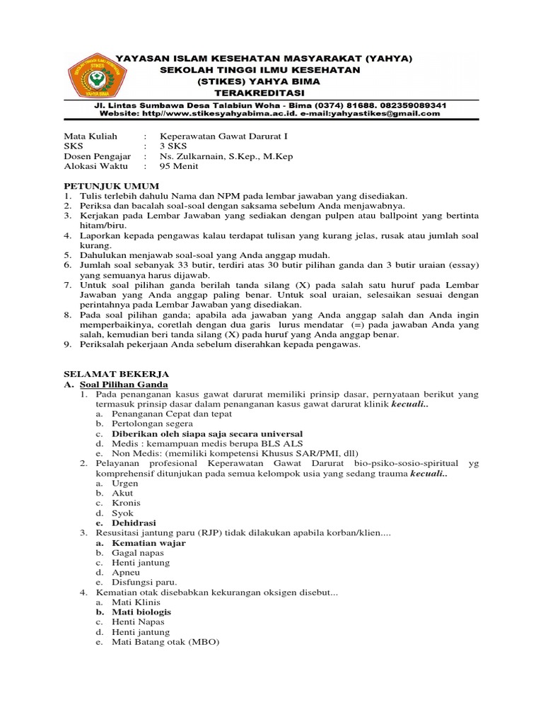 Soal UTS Gadar | PDF