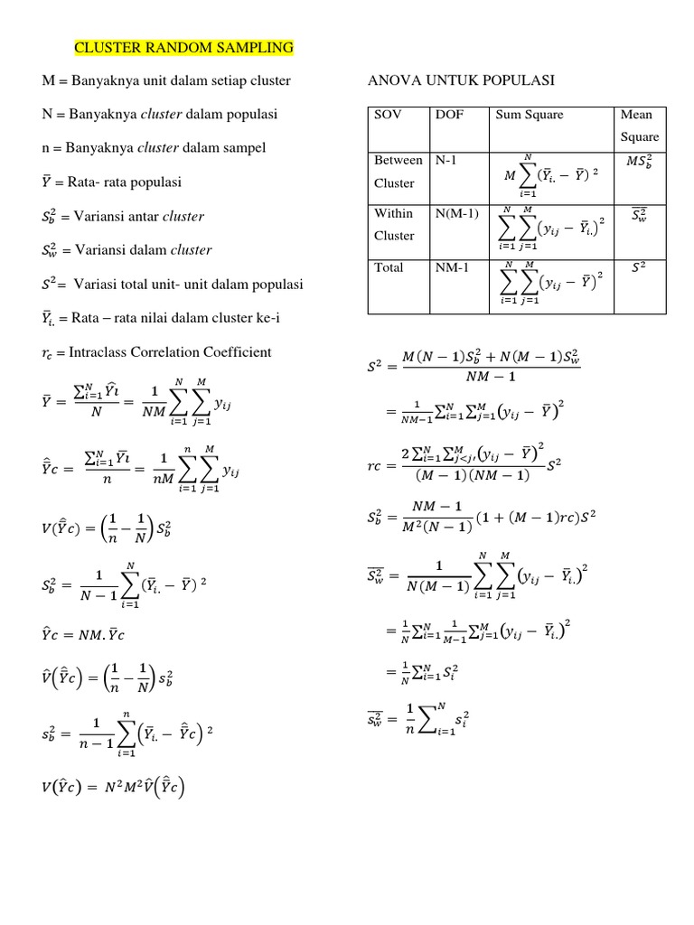 Cluster Random Sampling | PDF | Statistical Analysis | Teaching Mathematics