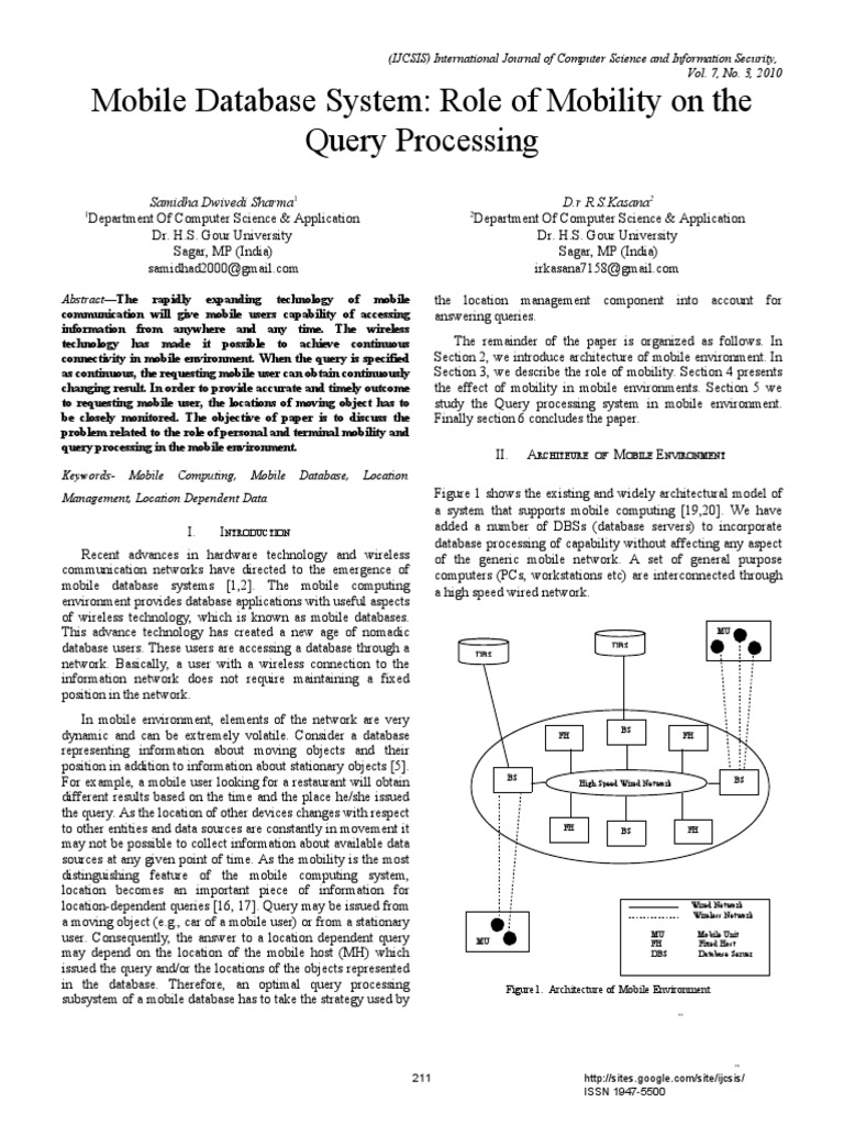 8 Mobile Database System PDF | PDF | Databases | Mobile Computing