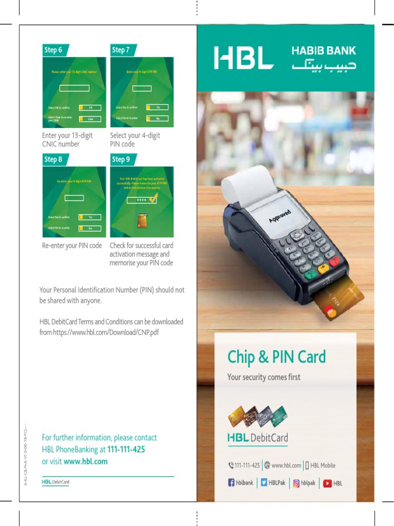 Activation and Chip and Pin Flyer | PDF | Personal Identification ...