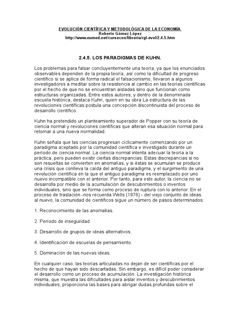 Paradigmas de Kuhn | PDF | Paradigma | Karl Popper