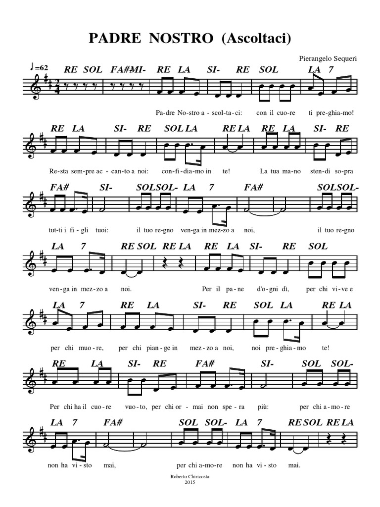 Padre Nostro (Ascoltaci) | PDF