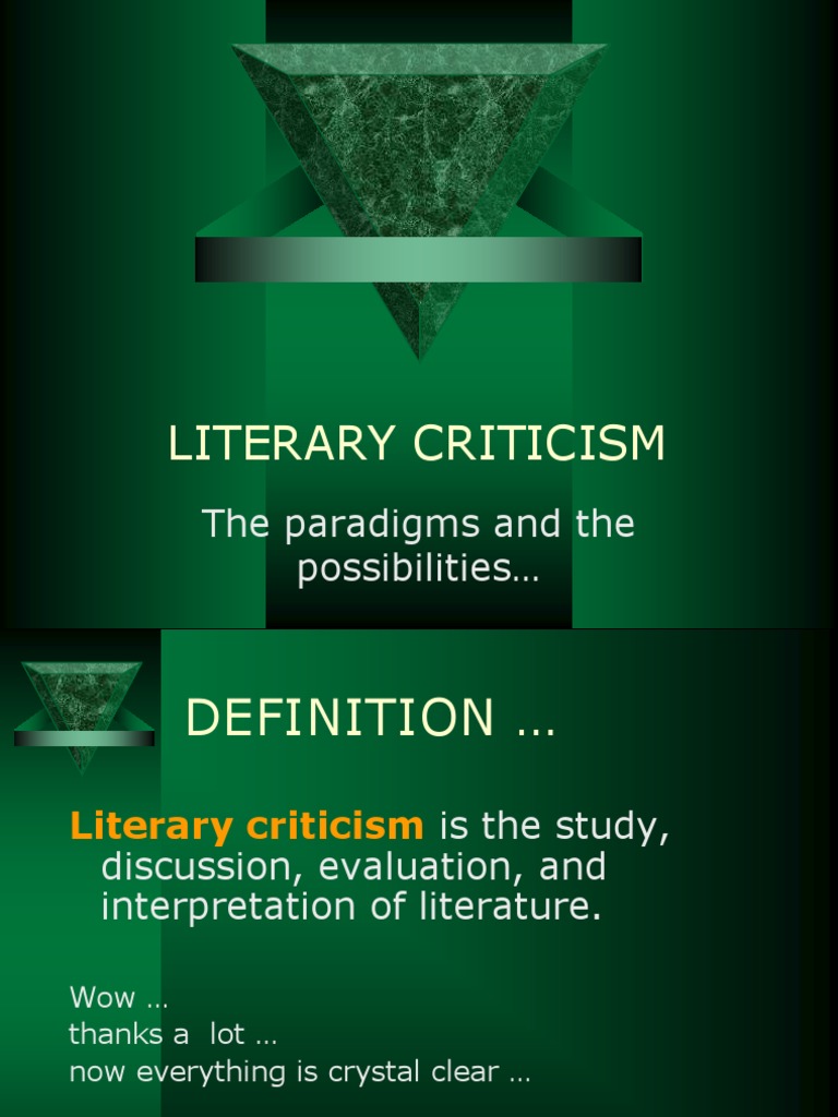 Understanding Literary Criticism Approaches | PDF | Literary Criticism ...