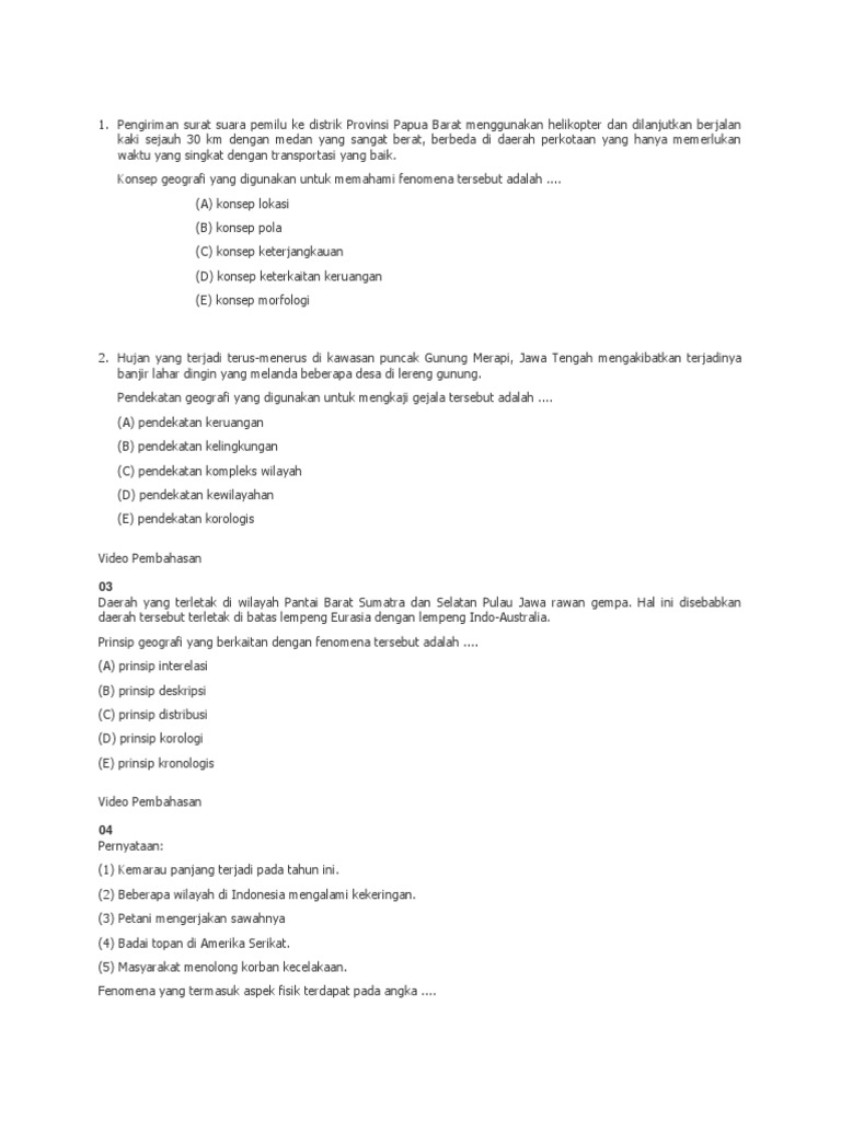 Soal Geo 2018 | PDF | Perjalanan | Sains & Matematika