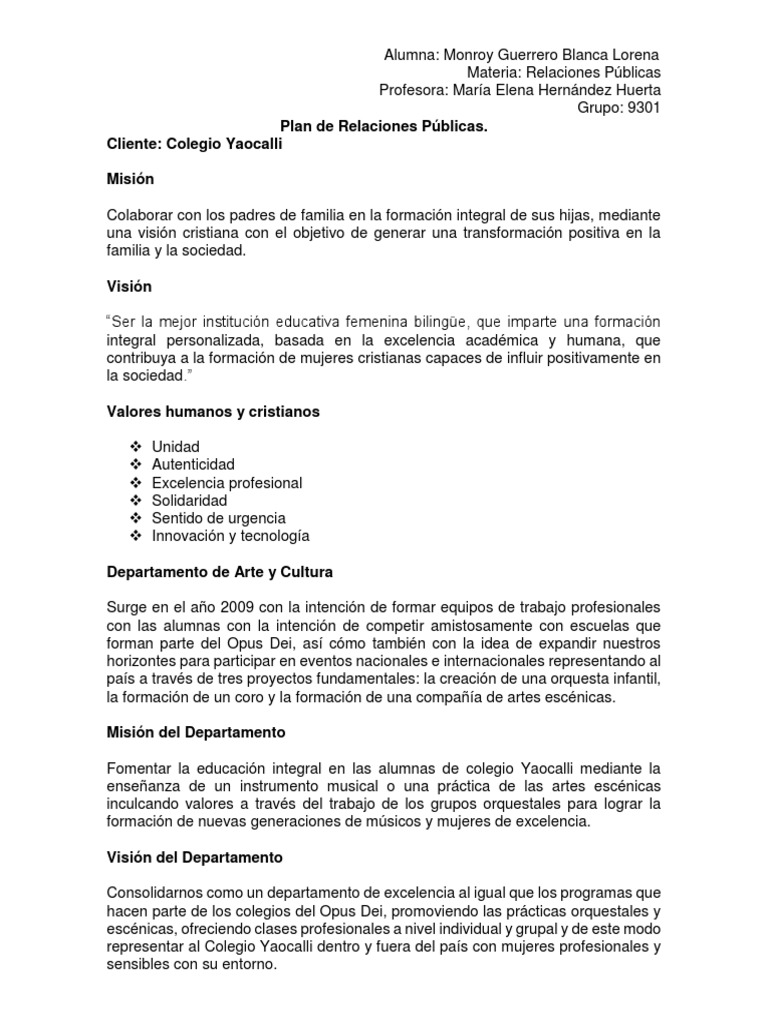Adelanto Plan de RRPP | PDF | Maestros | Educación avanzada