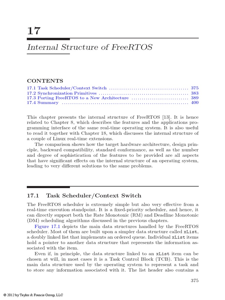 17 - Internal Structure of FreeRTOS PDF | PDF | Scheduling (Computing) | Pointer (Computer ...