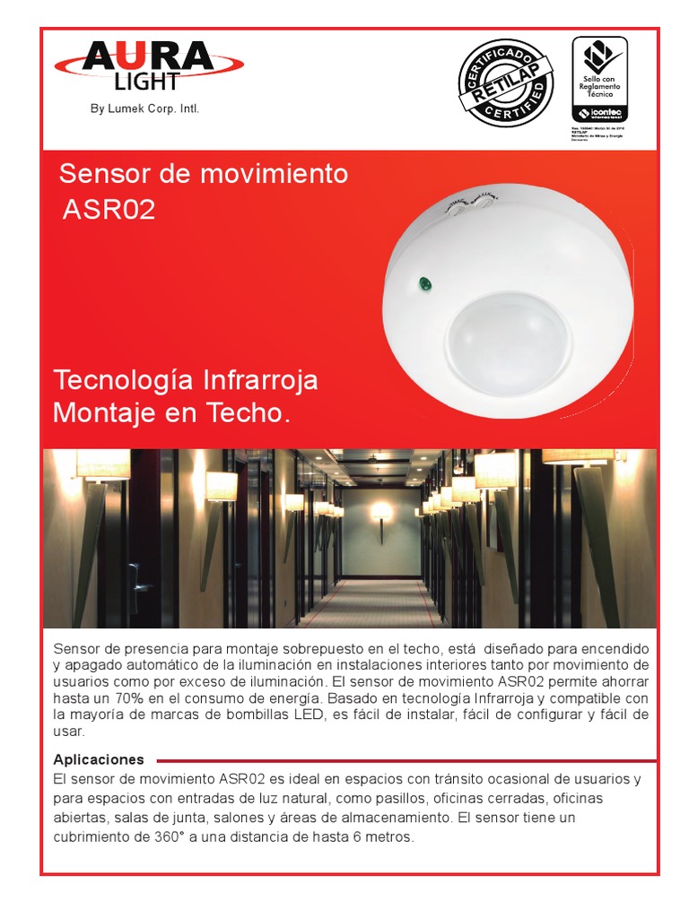Luces Led Bogota Sensor ASR02 Aura 360 | PDF | Encendiendo | Diodo ...