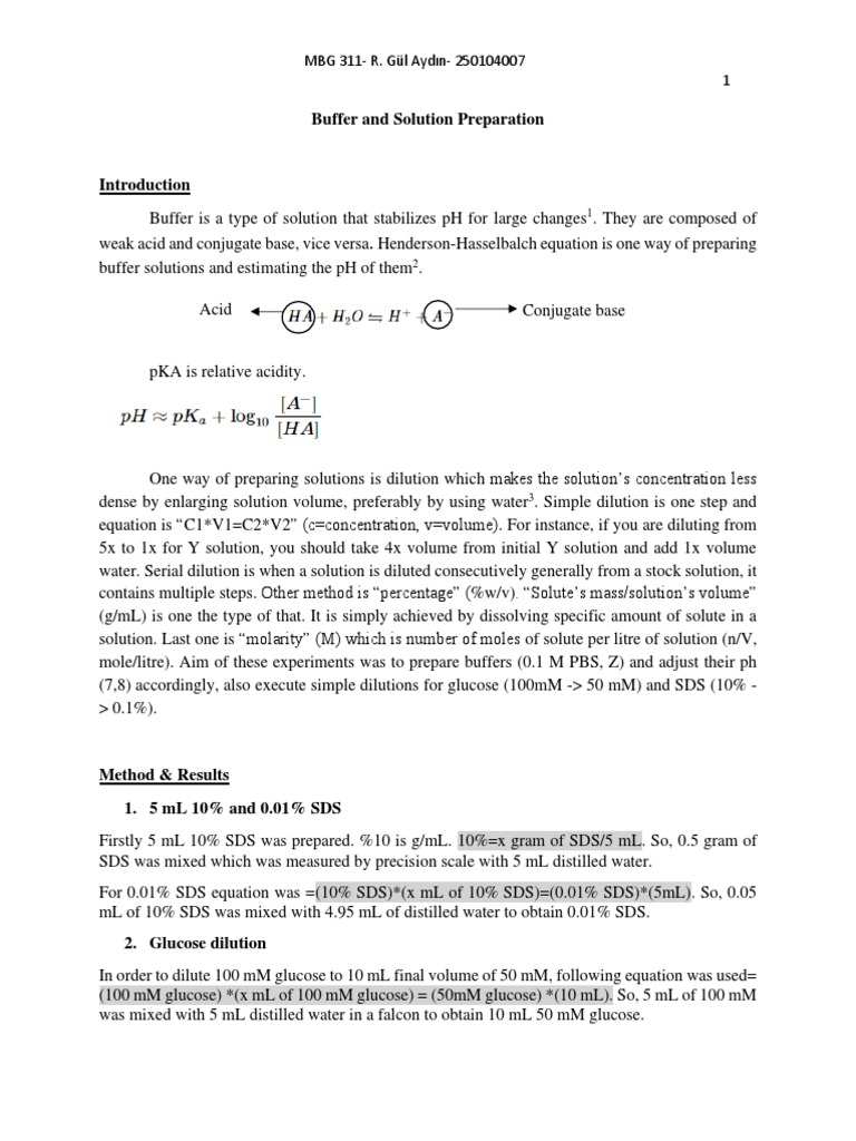 Buffer and Solution Preparation | PDF | Ph | Buffer Solution