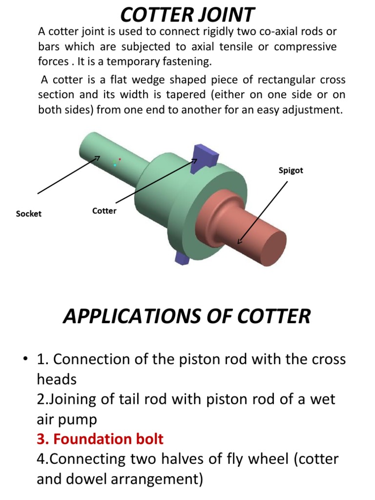 Lecture 2 Cotter Joint | PDF | Tension (Physics) | Stress (Mechanics)