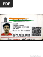 Aadhar Card Sample Format PDF | PDF