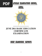 Latest BECE Chief Examiner's Report For 2024 BECE | PDF