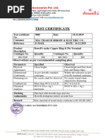 Cable Test Report | PDF | Electric Power | Electrical Components
