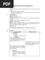 A Detailed Lesson Plan in Mathematics 7 | PDF | Measurement ...