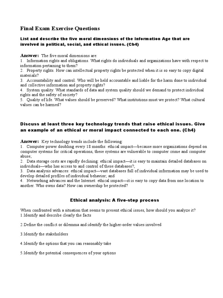MIS - Final Exam Questions | PDF | Cloud Computing | Operating System