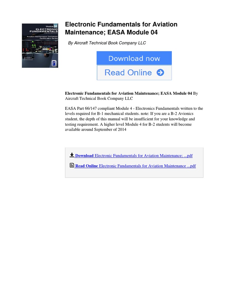 Electronic Fundamentals For Aviation Maintenance Easa Module 04 by ...