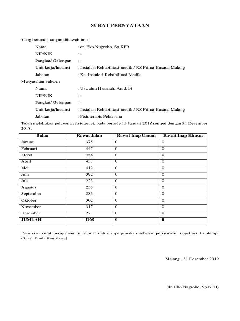 Log Sheet Fisioterapi | PDF