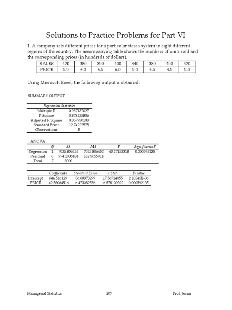 Spract 6 | PDF | Errors And Residuals | Regression Analysis