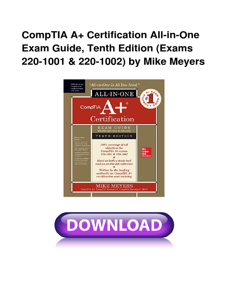 CompTIA A+ Exam Guide, 10th Edition | PDF | Comp Tia