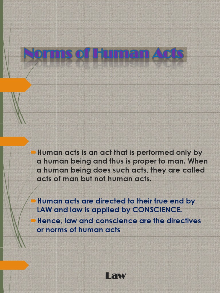 Norms of Human Acts | PDF | Conscience | Morality